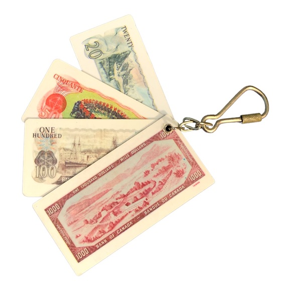 Accessories | Vintage Canadian Currency Plastic Novelty Keychain 21000 ...